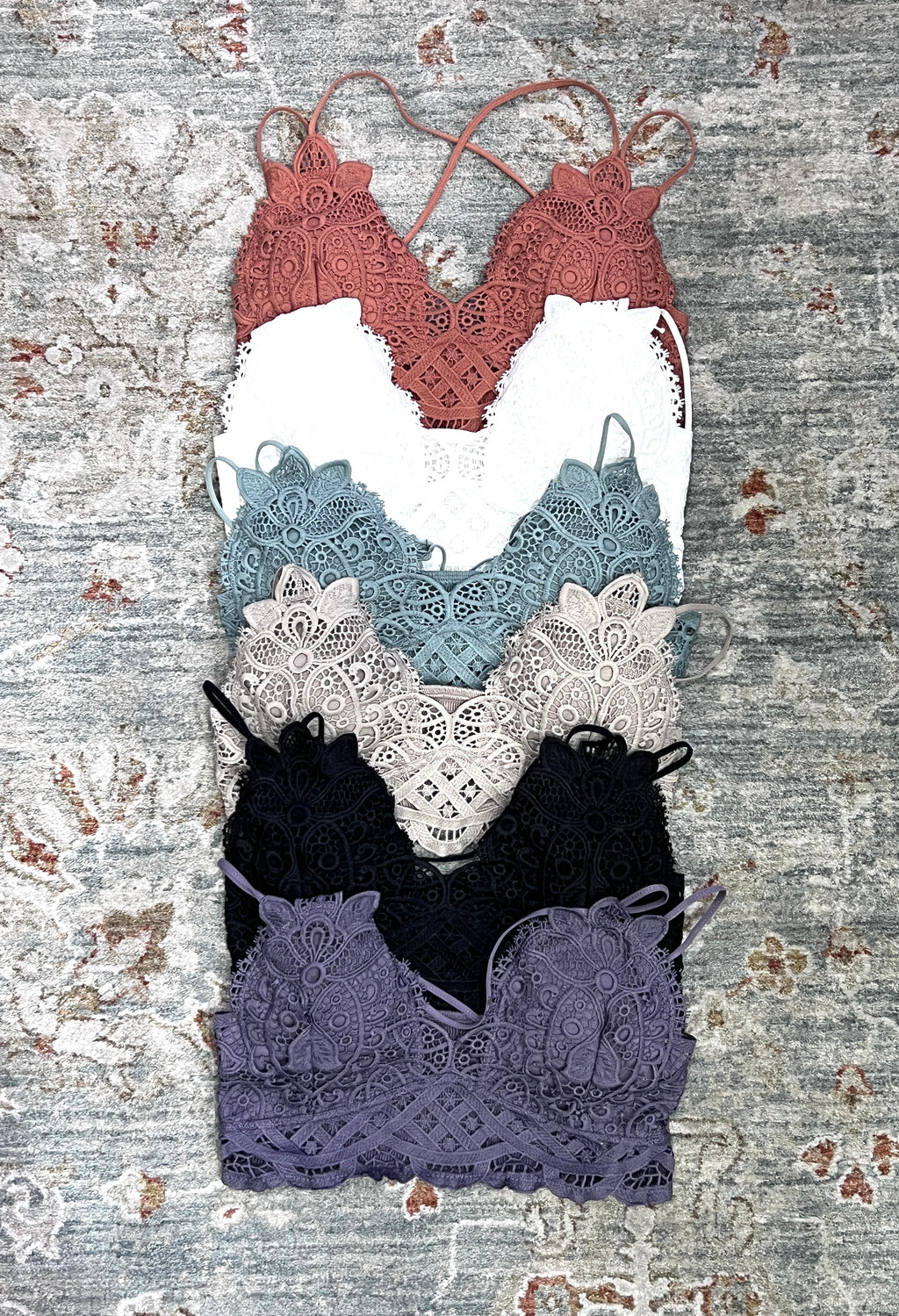 Kamryn Floral Scalloped Doily Crochet Lace Bralette – The 1408 Boutique ...